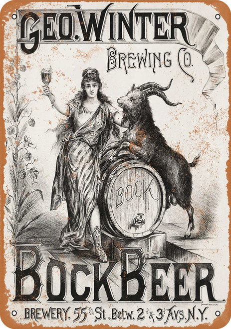 Geo. Winter Bock Beer Metal Sign