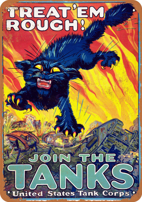 1918 Join the U.S. Tank Corps Metal Sign