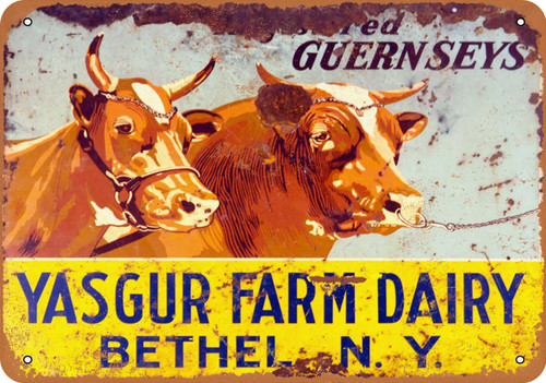1969 Max Yasgur Farm Sign Woodstock Metal Sign