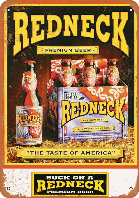 Redneck Beer Metal Sign