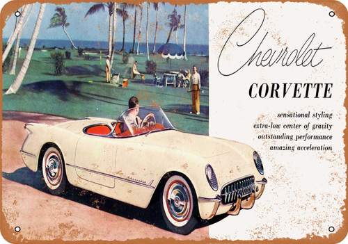 1954 Chevrolet Corvette Metal Sign