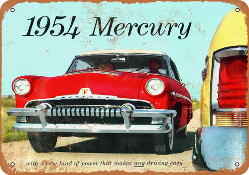 1954 Mercury Automobiles Metal Sign