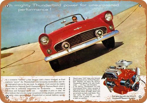 1956 Ford Thunderbird Metal Sign