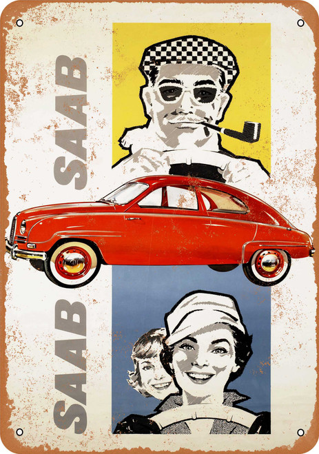1958 Saab Automobiles Metal Sign