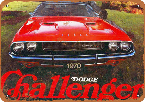 1970 Dodge Challenger Metal Sign