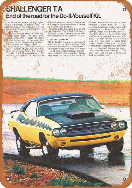 1971 Dodge Challenger T/A Metal Sign