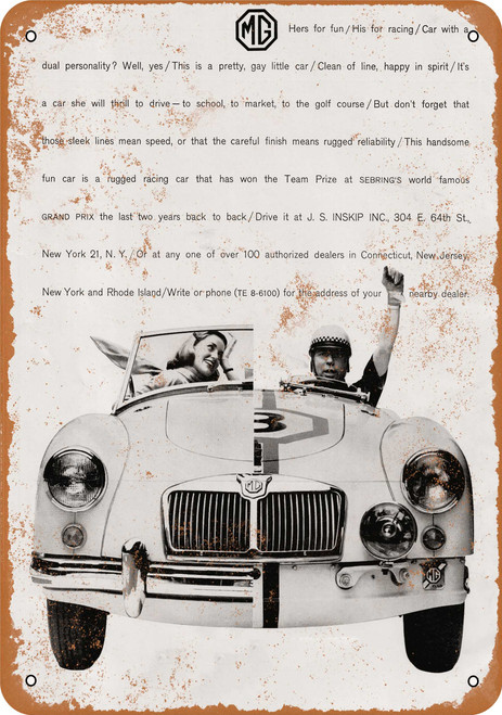 1957 MG Metal Sign