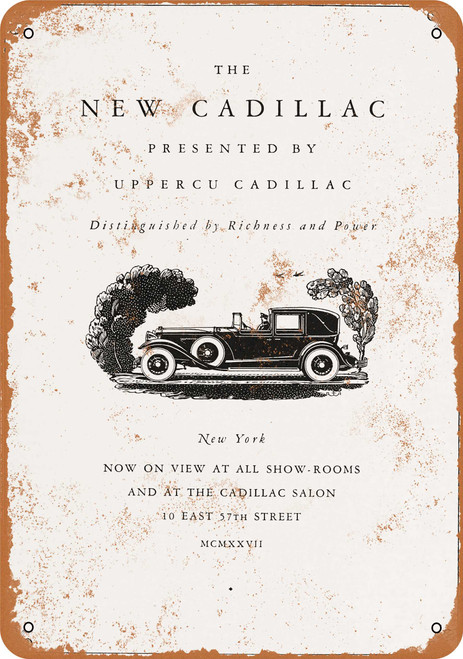 1928 Cadillac Metal Sign
