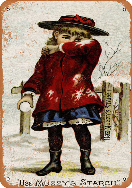 Muzzy's Starch Metal Sign