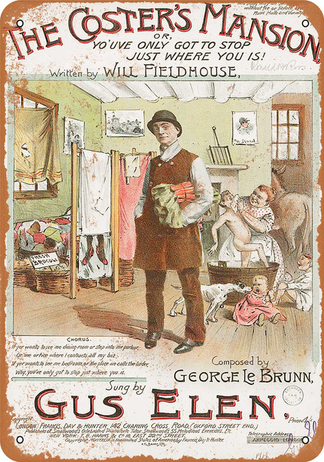 1899 The Coster's Mansion Metal Sign