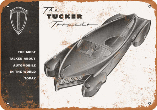 1948 Tucker Torpedo Metal Sign