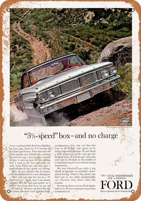 1964 Ford Galaxie 500 Metal Sign