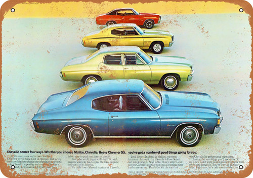 1972 Chevrolet Chevelle Metal Sign