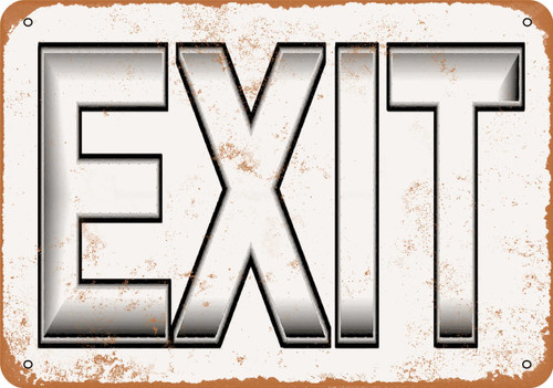 Exit Metal Sign