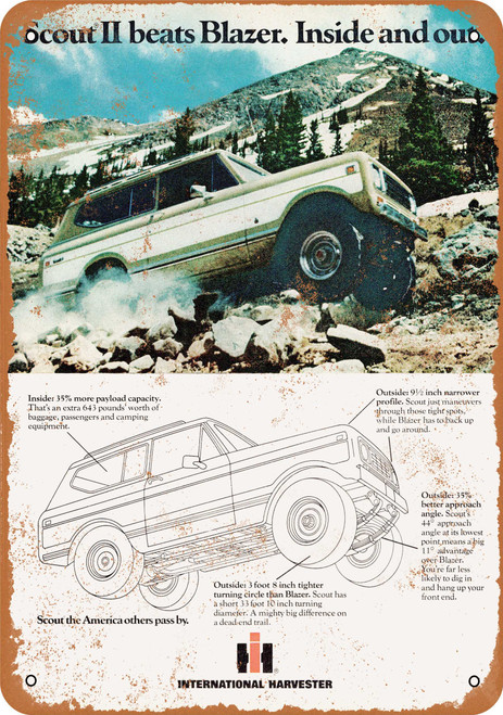1977 International Scout II Metal Sign