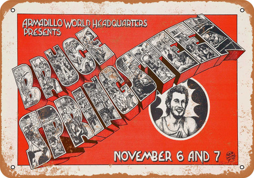 1974 Bruce Springsteen Metal Sign