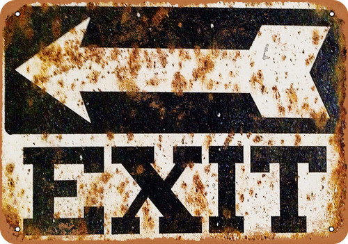 Exit Sign Metal Sign