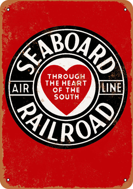 Seaboard Air Line Railroad Metal Sign