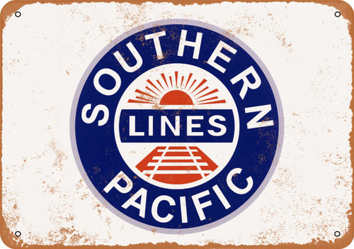 Southern Pacific Railroad Metal Sign