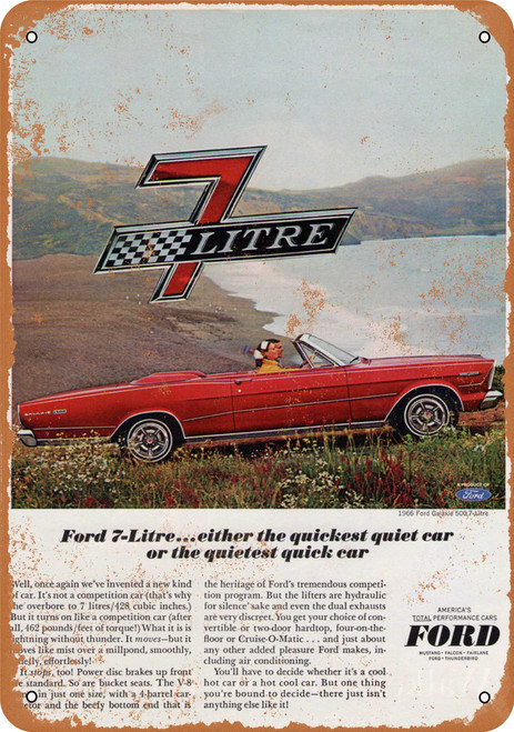 1966 Ford 7-Litre Metal Sign