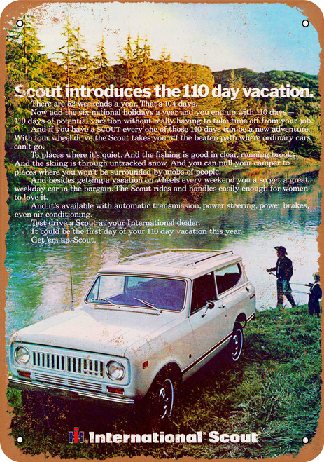 1973 International Scout Metal Sign