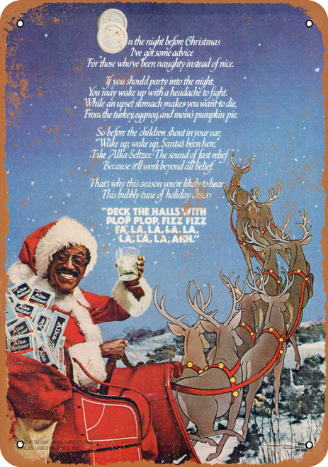 1980 Sammy Davis Jr. for Alka Seltzer Metal Sign
