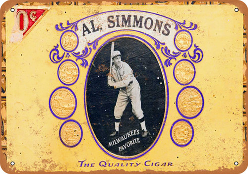 Al Simmons Cigars Metal Sign