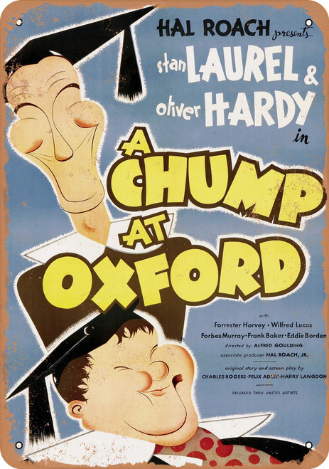 Chump at Oxford (1940) Metal Sign
