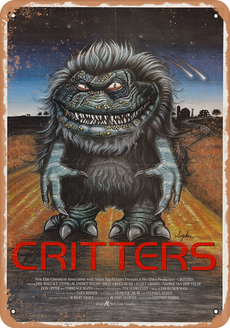 Critters (1986) 2 Metal Sign