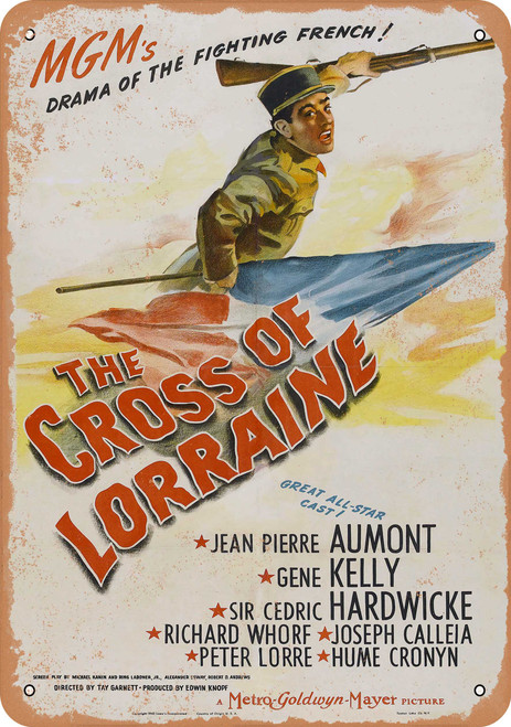 Cross of Lorraine (1950) Metal Sign