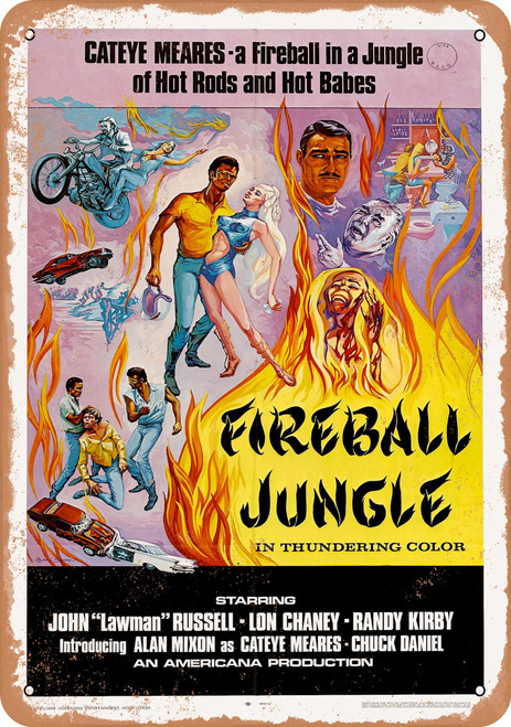 Fireball Jungle (1969) Metal Sign