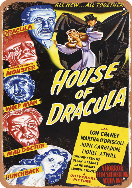 House of Dracula (1945) 2 Metal Sign