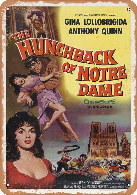 Hunchback of Notre Dame (1957) Metal Sign