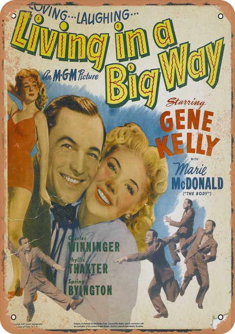 Living in a Big Way (1947) Metal Sign
