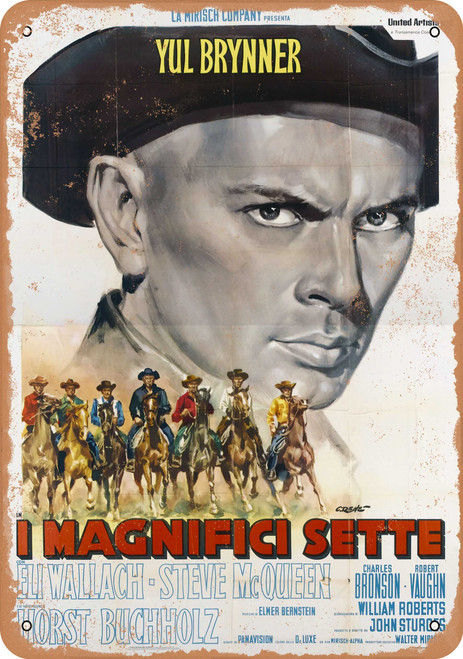 Magnificent Seven (1960) 7 Metal Sign