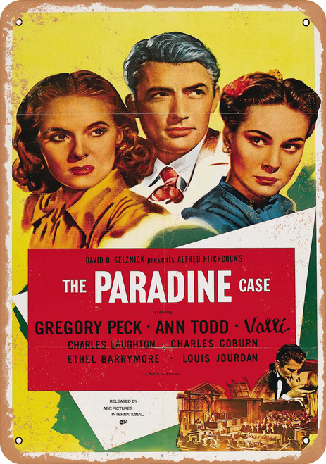 Paradine Case (1947) Metal Sign