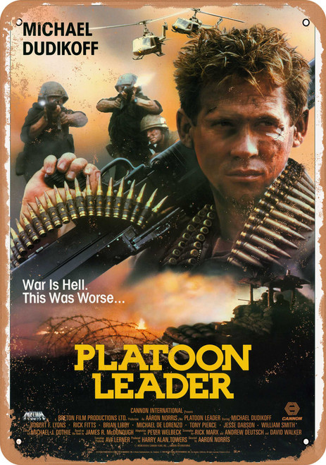 Platoon Leader (1988) Metal Sign