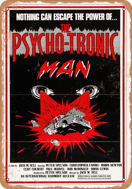 Psychotronic Man (1979) Metal Sign
