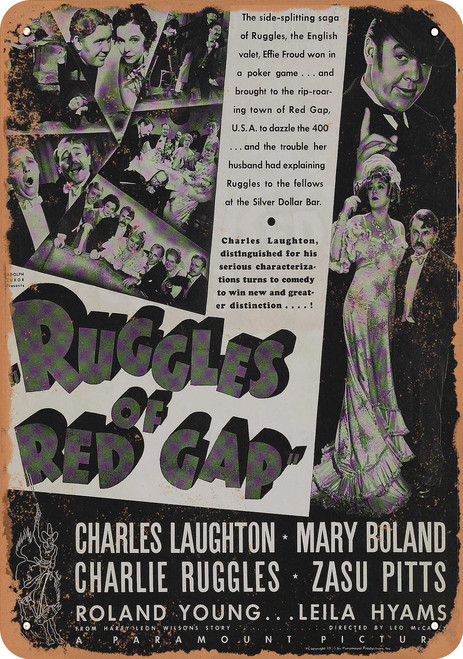 Ruggles of Red Gap (1935) 2 Metal Sign