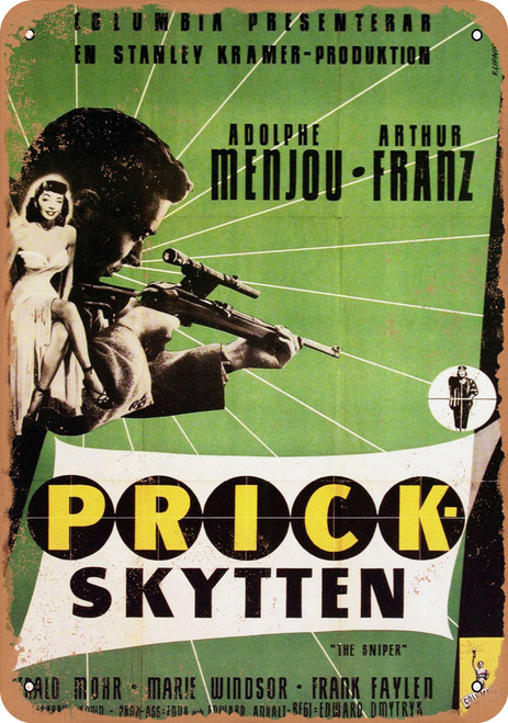 Sniper (1952) Metal Sign