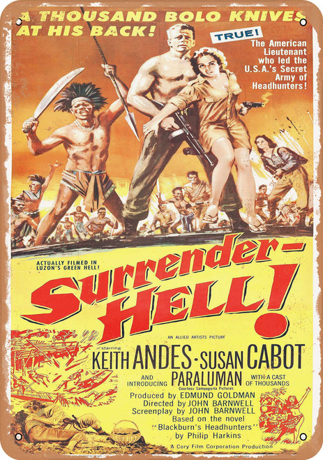 Surrender Hell! (1959) Metal Sign