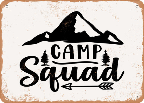 Camp Squad Metal Sign