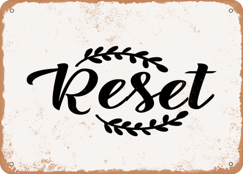 Reset Metal Sign
