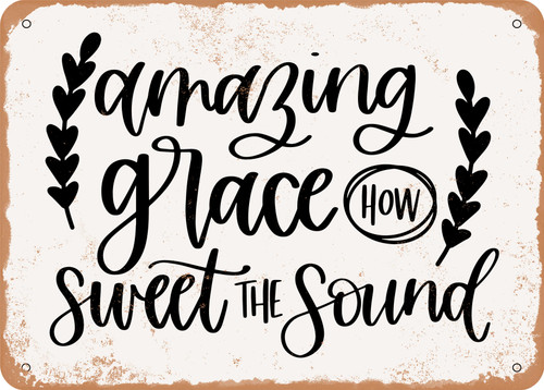 Amazing Grace - 3 Metal Sign