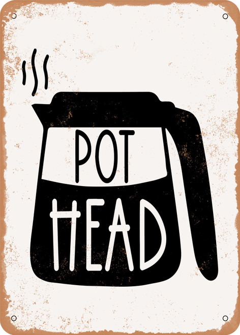 Pot Head Metal Sign