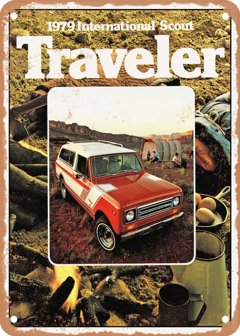 1979 International Scout Traveler Vintage Ad Metal Sign