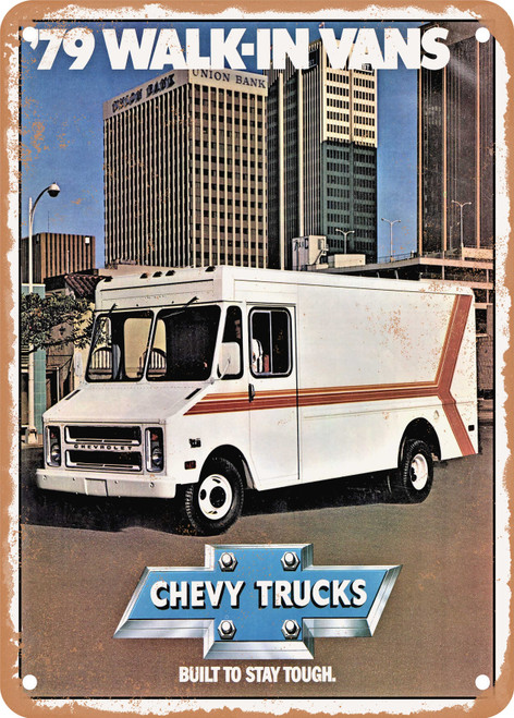 1979 Chevy Walk-in Vans Vintage Ad Metal Sign