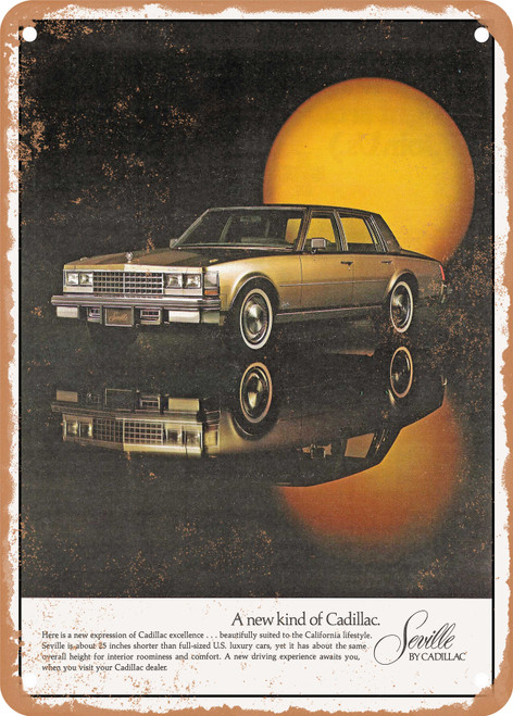 1976 Cadillac Seville Vintage Ad 2 Metal Sign