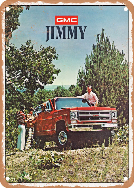 1975 GMC Jimmy Vintage Ad Metal Sign