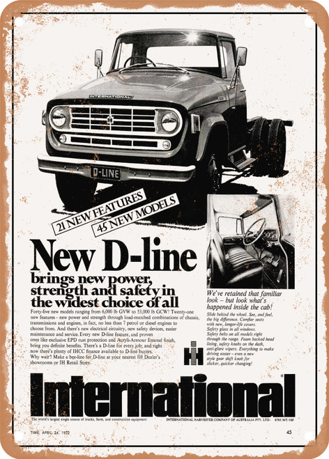 1972 International D Line Brings New Power Strenth and Safety in the ...